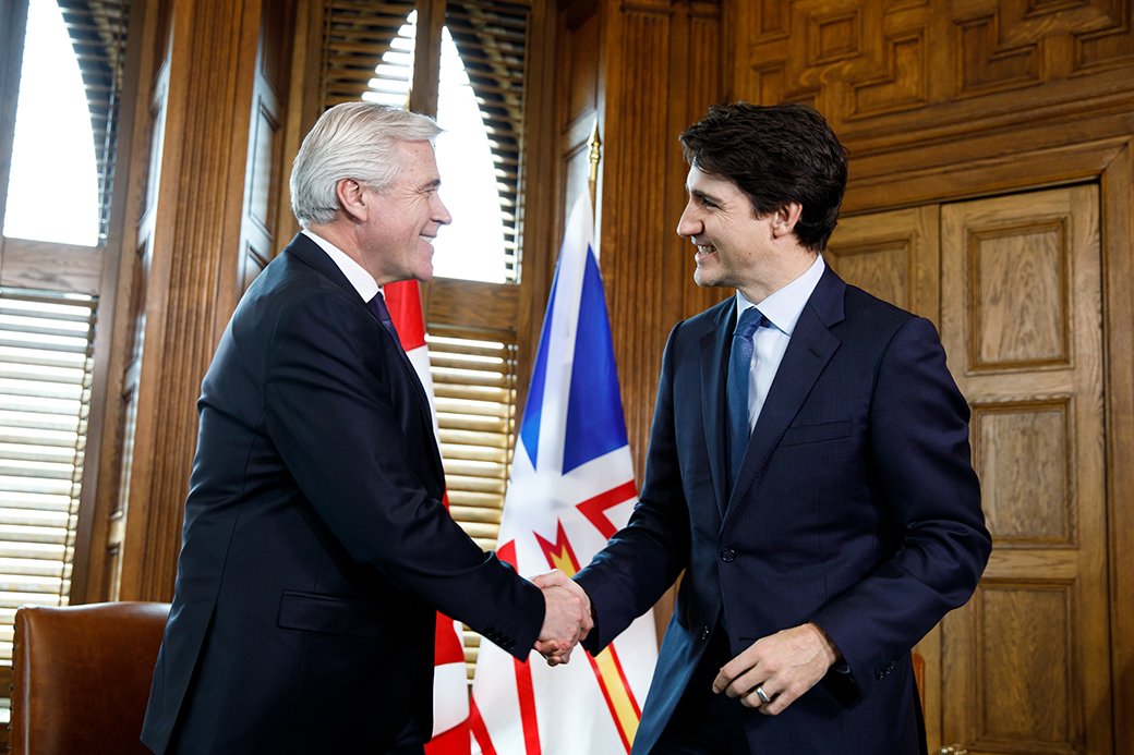 Prime Minister Trudeau meets with Premier Ball in Ottawa