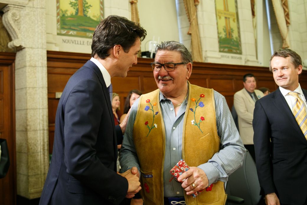 Prime Minister Justin Trudeau attends the Métis National Council-Crown ...