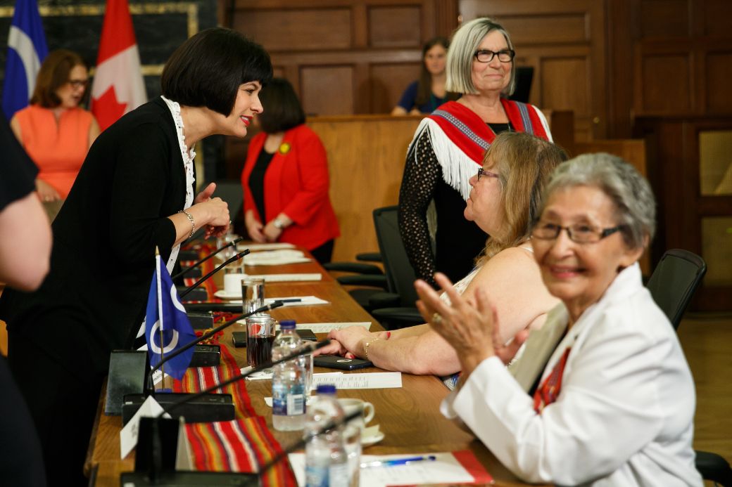 Prime Minister Justin Trudeau attends the Métis National Council-Crown ...