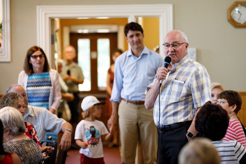Prime Minister Justin Trudeau meets with seniors at the Milton ...