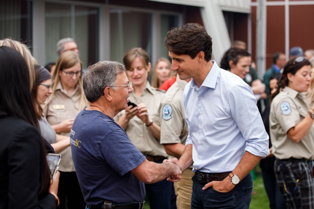 Prime Minister Justin Trudeau meets with British Columbia emergency ...