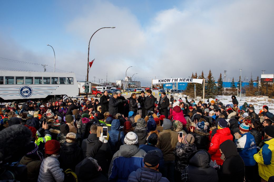 Prime Minister Justin Trudeau attends a community event in Churchill ...