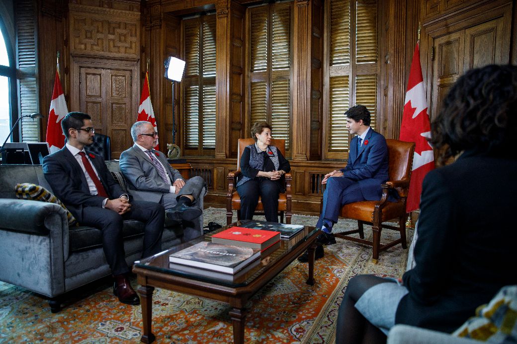 Prime Minister Justin Trudeau meets with Ana Maria Gordon, the only ...
