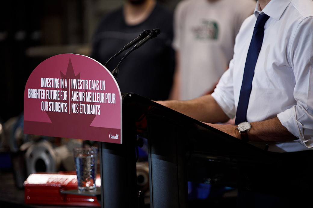 Prime Minister Justin Trudeau visits the new Industrial Training and ...