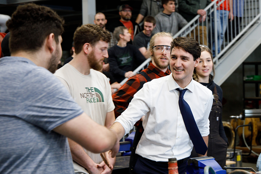 Prime Minister Justin Trudeau visits the new Industrial Training and ...