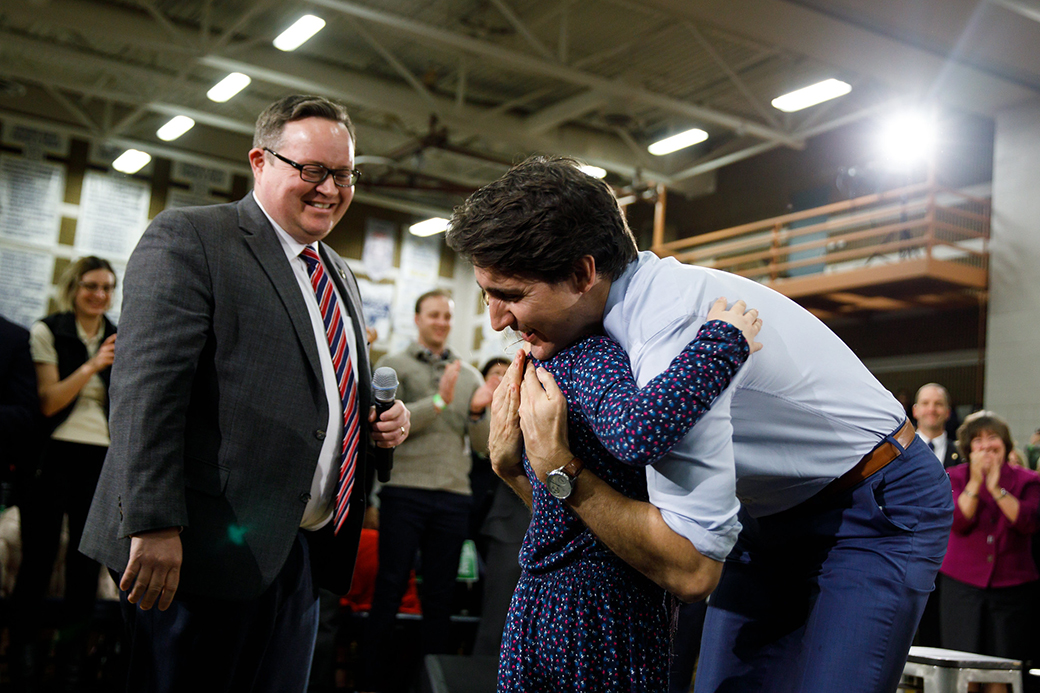 Prime Minister Justin Trudeau participates in a town hall discussion in ...
