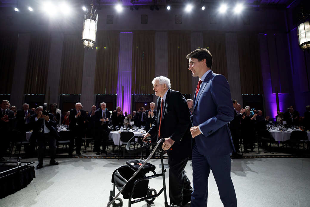 Prime Minister Justin Trudeau attends an event for former Prime ...