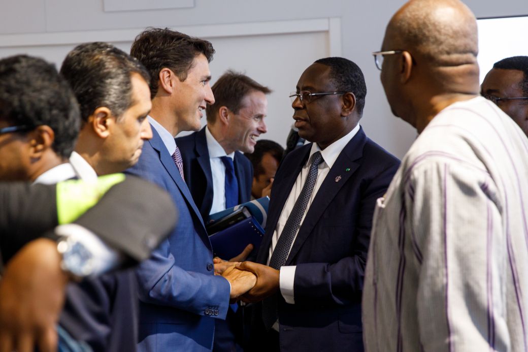 Prime Minister Justin Trudeau attends a working session with G7 leaders ...