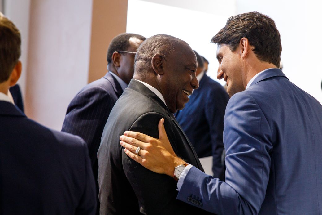 Prime Minister Justin Trudeau attends a working session with G7 leaders ...