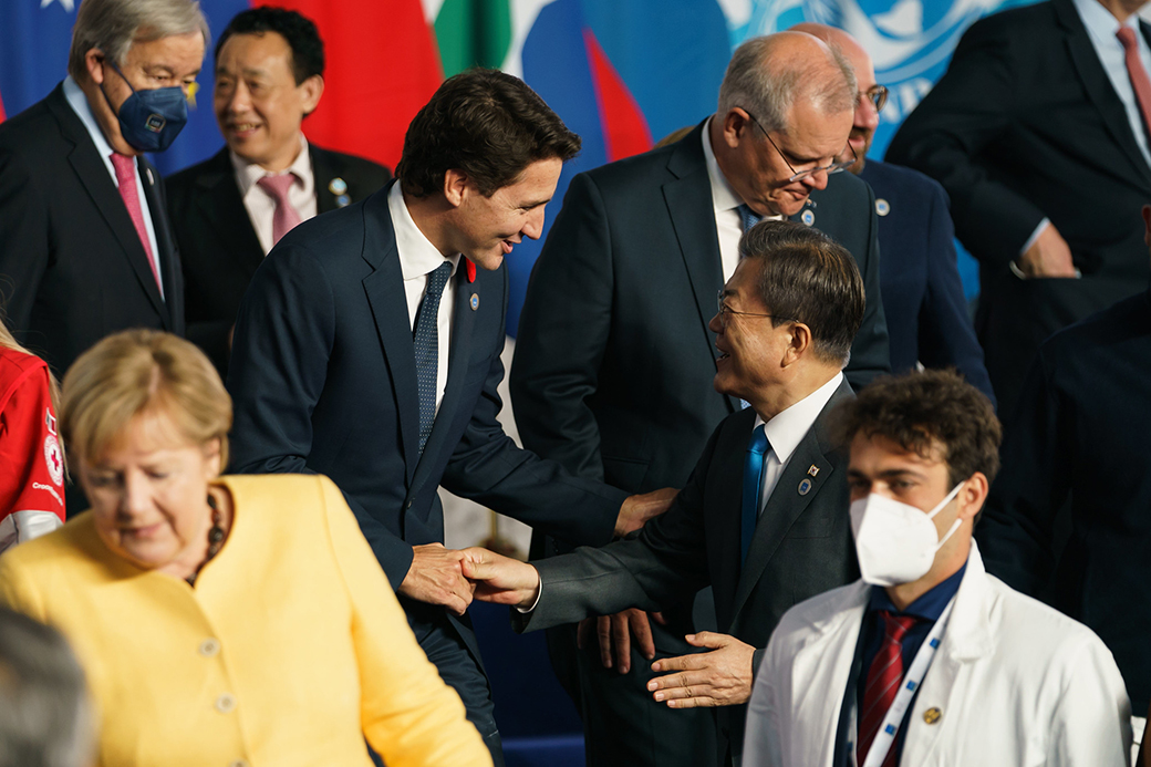 Prime Minister Justin Trudeau attends the G20 Leaders’ Summit in Italy ...