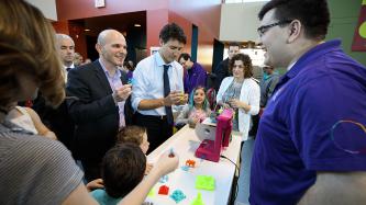 Prime Minister Justin Trudeau and MP Randy Boissonnault meet with ...