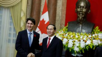 Prime Minister Justin Trudeau meets with the President of Vietnam, Trần ...
