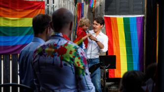 Prime Minister Justin Trudeau and Hadrien attend Pride Music Night in ...